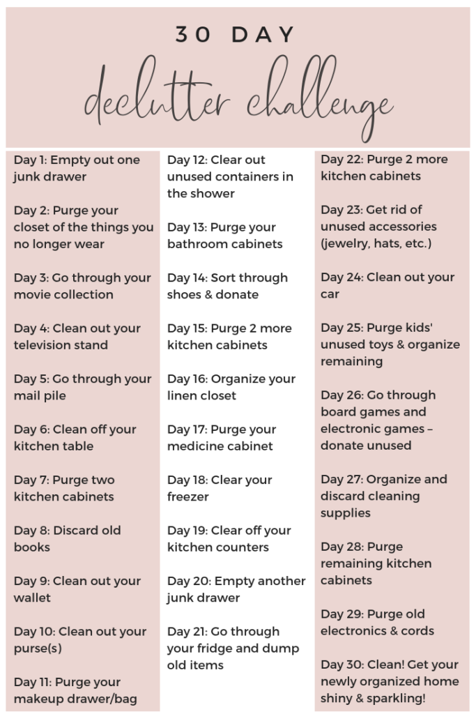 30 Day Declutter Challenge – Better With Sisters
